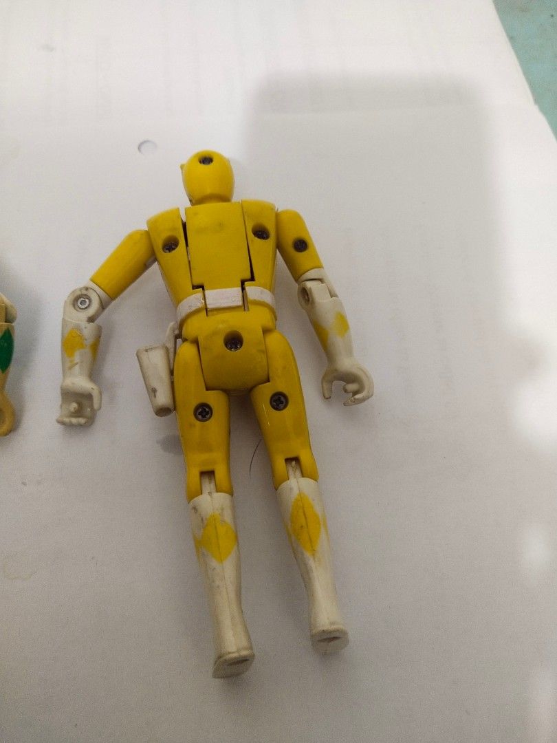 vintage 2 Power Rangers---Green Zeo & Trini Yellow/Loose Toy Figures ...