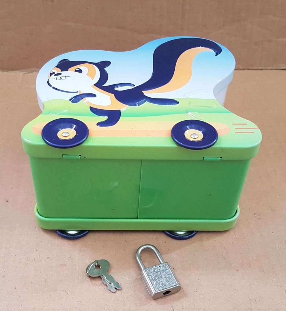 Vintage Coin Bank Souvenir, POSB Bus Bank, Smiley Squirrel Bank, POSB ...