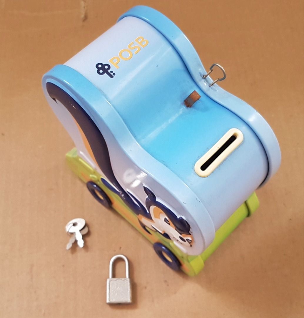 Vintage Coin Bank Souvenir, POSB Bus Bank, Smiley Squirrel Bank, POSB ...