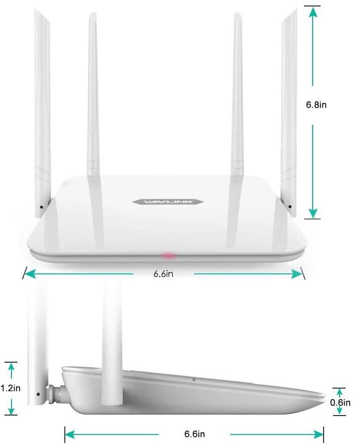 WAVLINK AERIAL G2 AC1200 Smart WiFi Router Dual Band Wireless Internet ...
