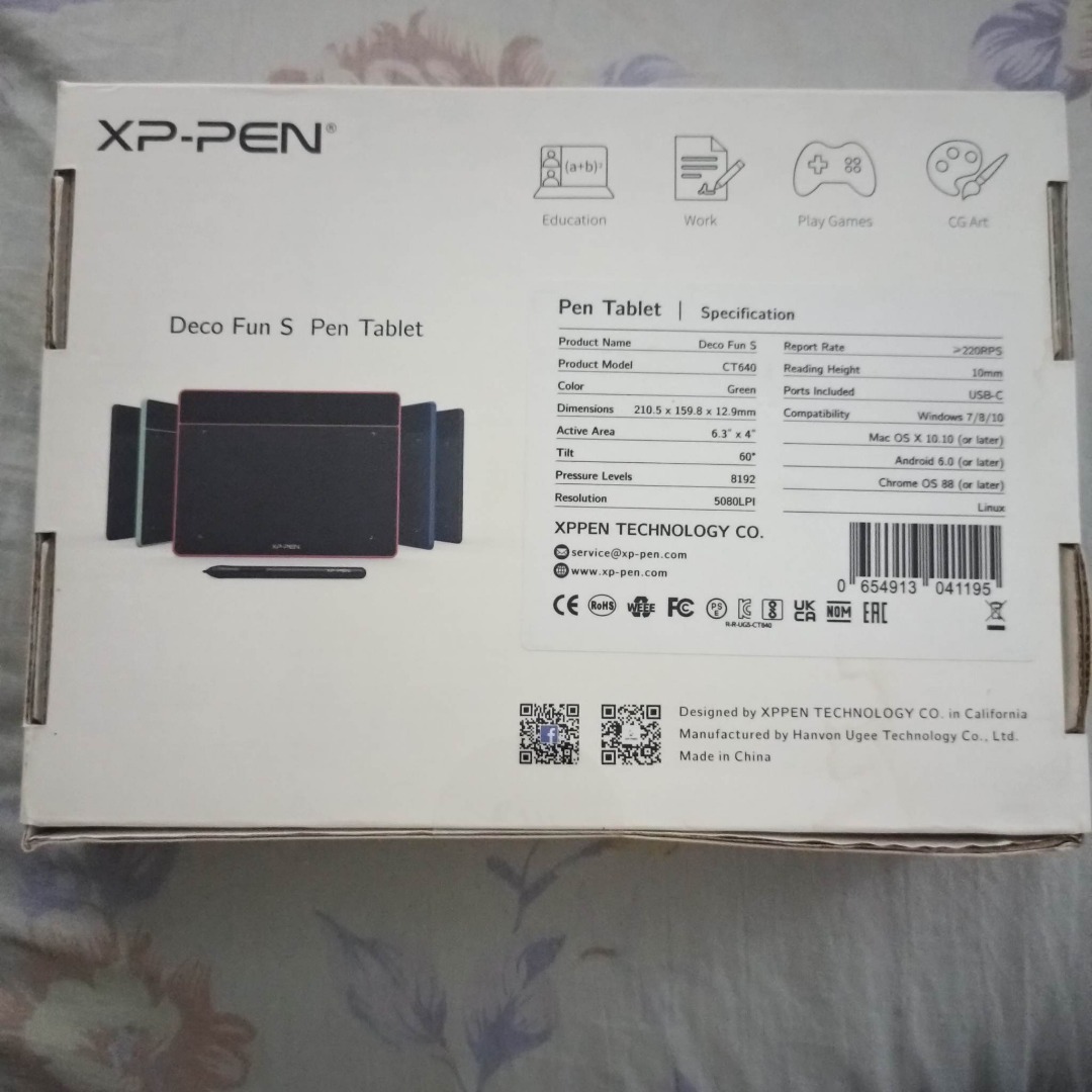 Deco Fun S - XPPEN Deco Fun Digital Tablet With Battery Free Pen on ...