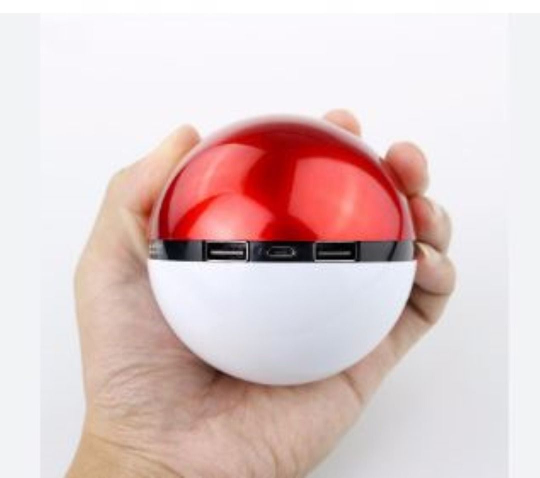 12000 MAH Capacity Pokemon Powerbank Poke Ball USB Power Bank Portable ...