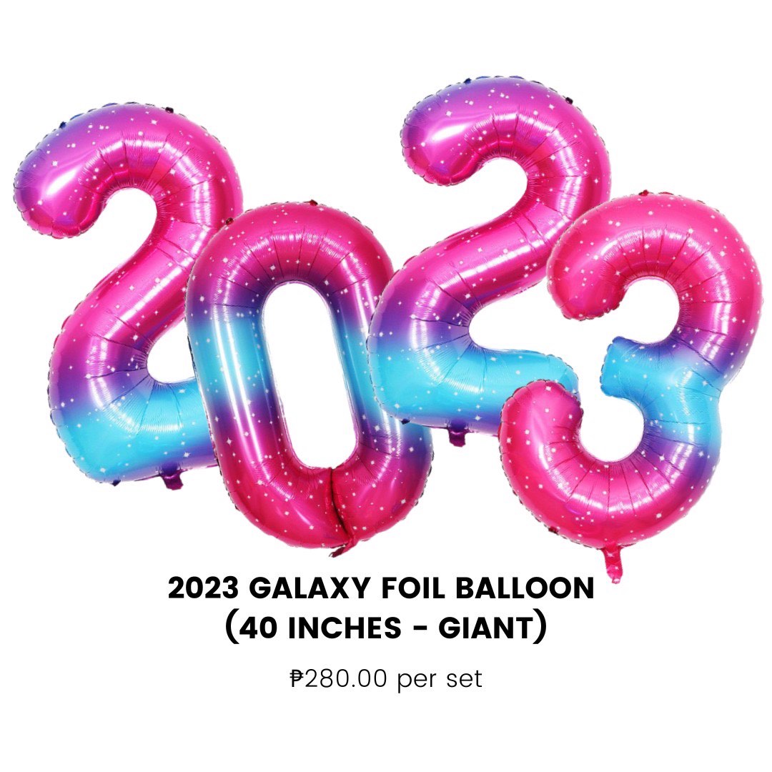 2023 Number Foil Balloon New Year Decor, Furniture & Home Living, Home ...