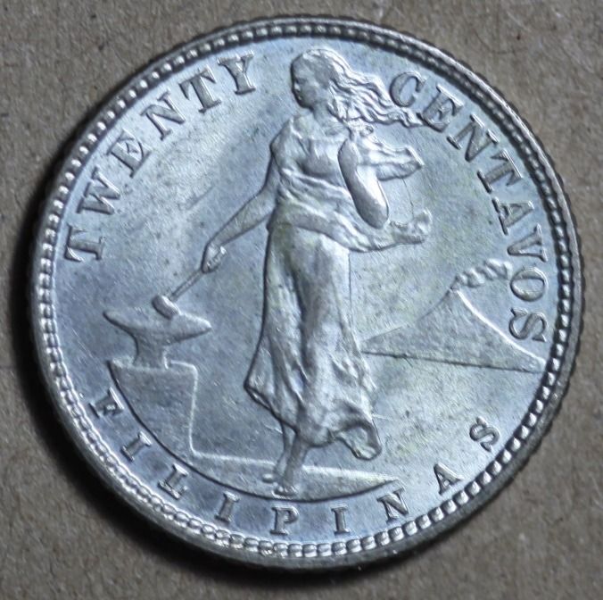 20 Centavo 1929 M Manila Minted Silver Coin High Details, Hobbies ...