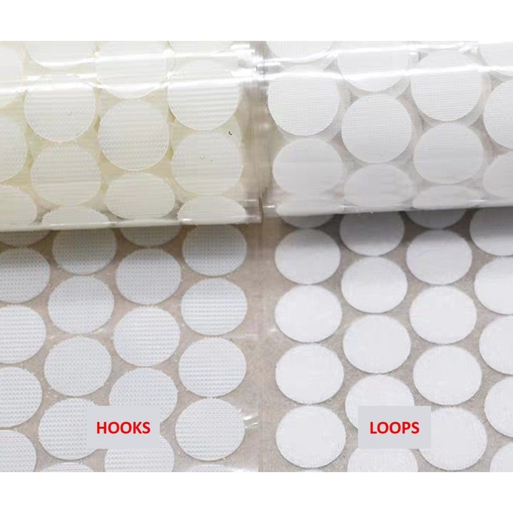 20mm Velcro Dots Hooks Loops Fasteners Adhesive Art Craft DIY Suitable ...