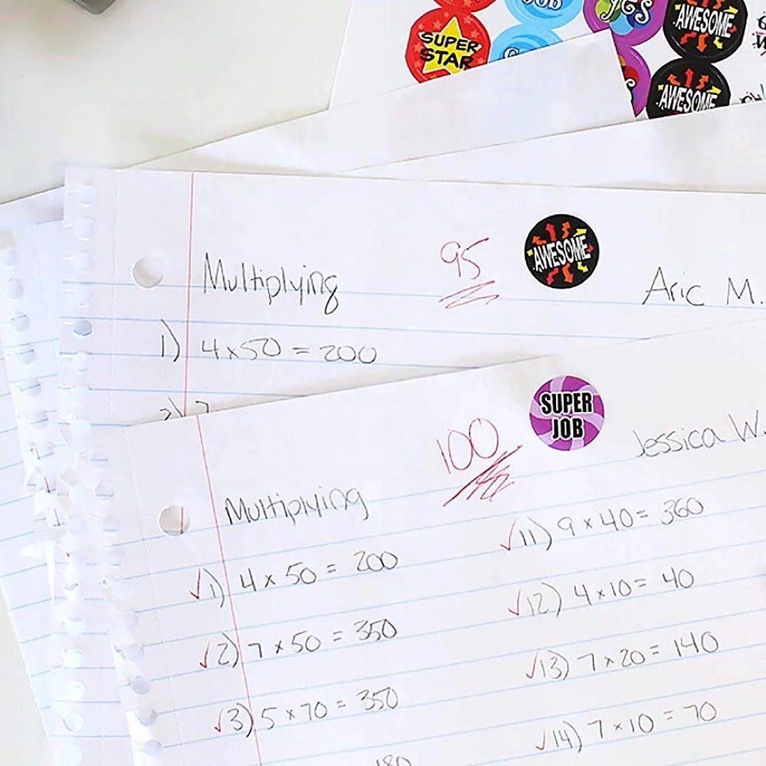 2.5cm 500pcs/roll Kids Motivation/Encourage/Reward Stickers for Good ...