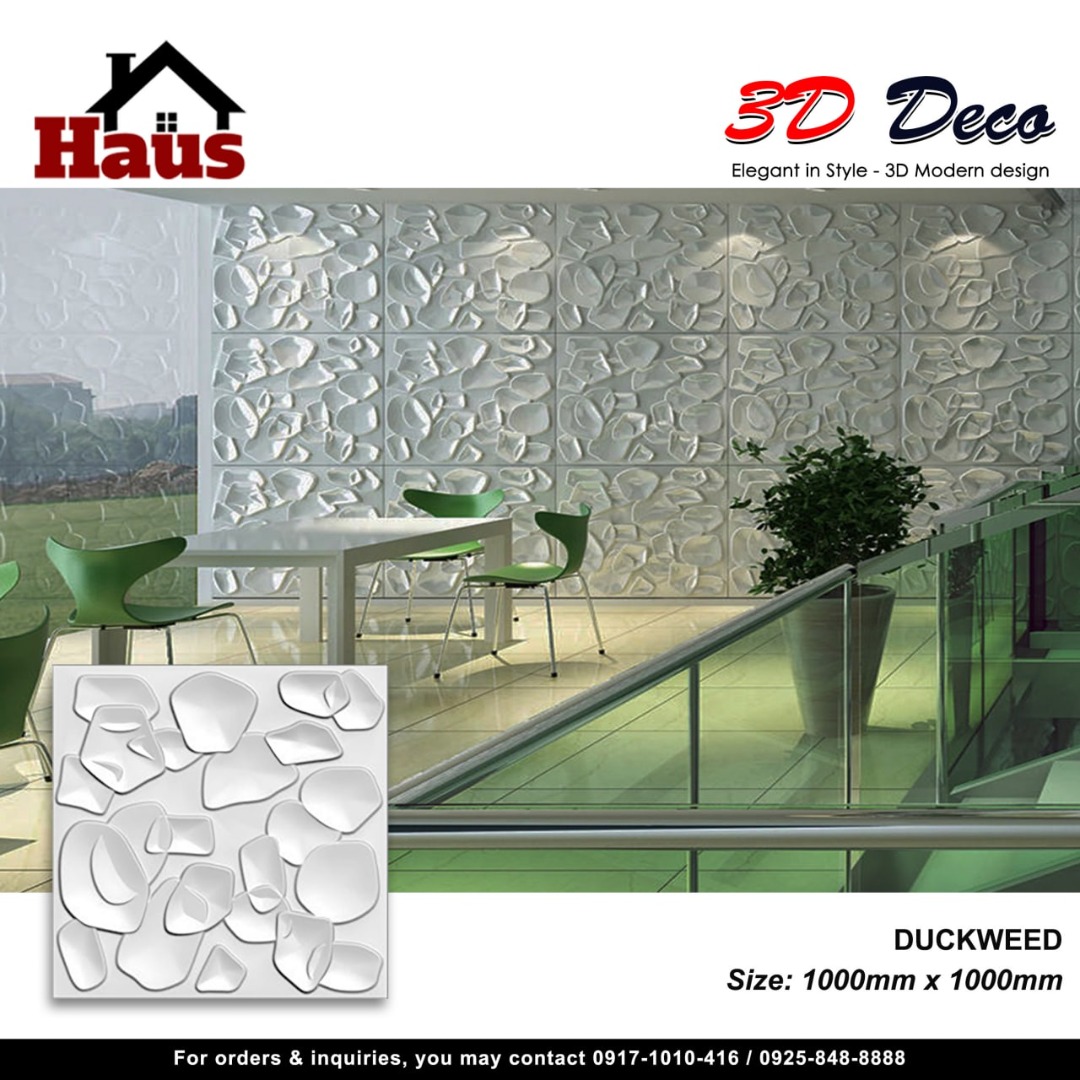 3D Wall Deco Duckweed 1000*1000mm, Furniture & Home Living, Home Decor ...