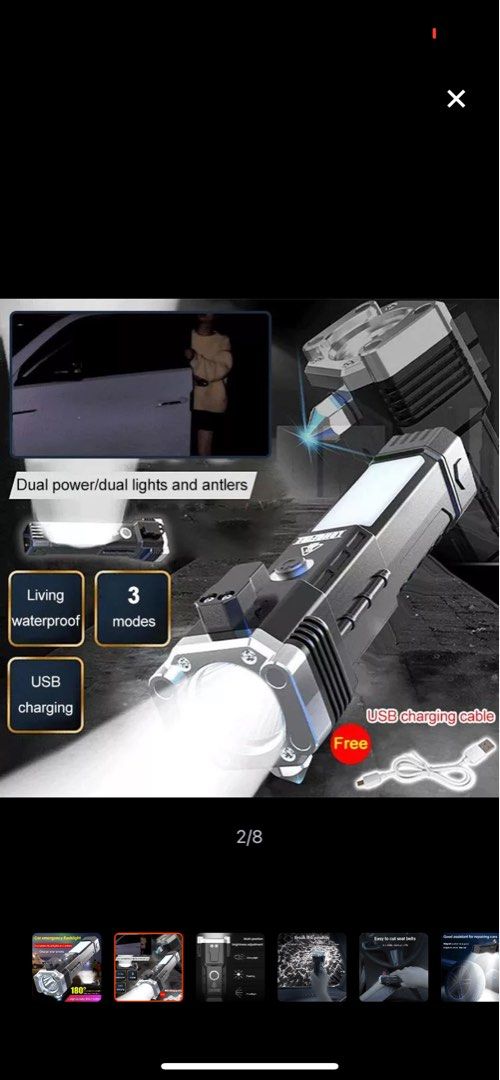4 in 1 Rechargeable Ultrabright Torchlight, Car Accessories ...