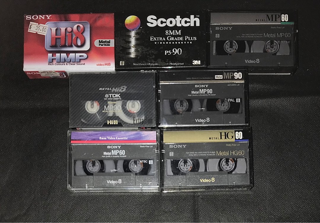 7 SONY TDK SCOTCH VIDEO 8 (METAL) 8MM VIDEO CASSETTE, Hobbies & Toys ...