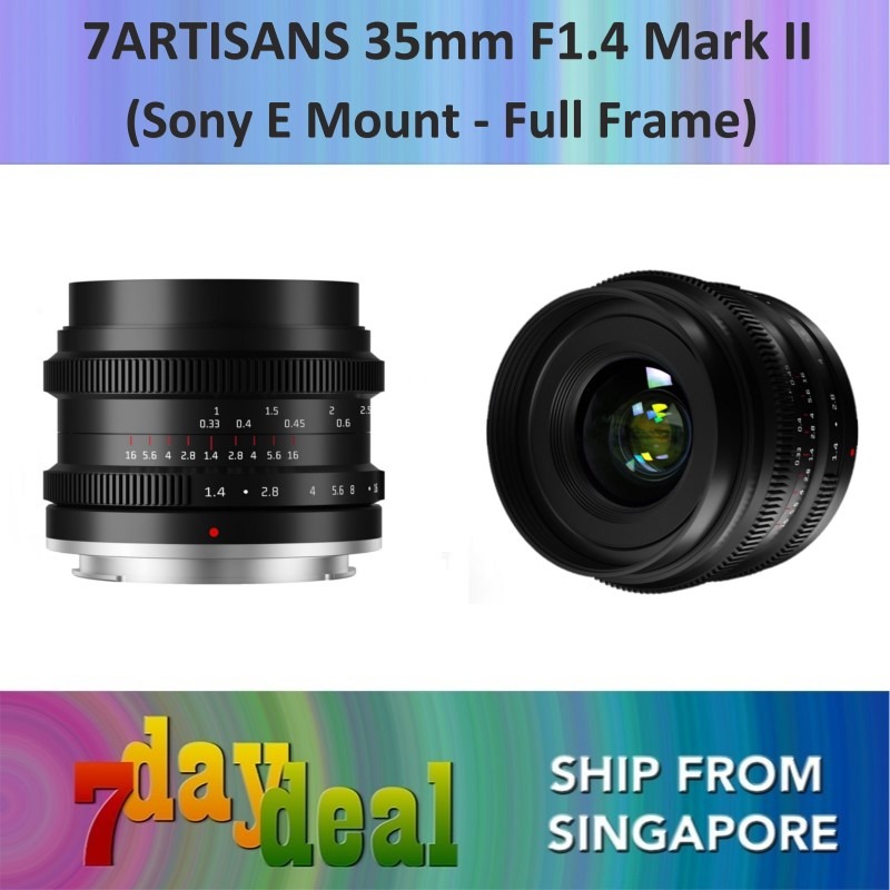 7Artisans 35mm f1.4 f/1.4 II Full Frame Prime Lens (Sony FE mount), Photography, Lens & Kits on ...