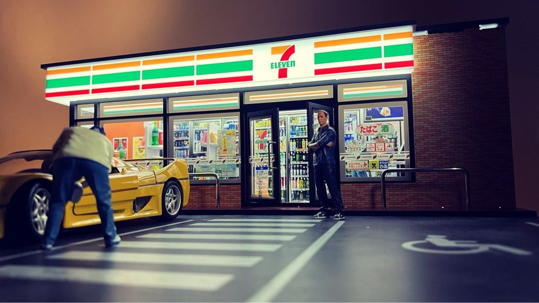 7-11 1/18 Diorama (full details: 7-Eleven 1/18 Diorama https://youtu.be/yGTkoSWZqx4 ), Hobbies ...