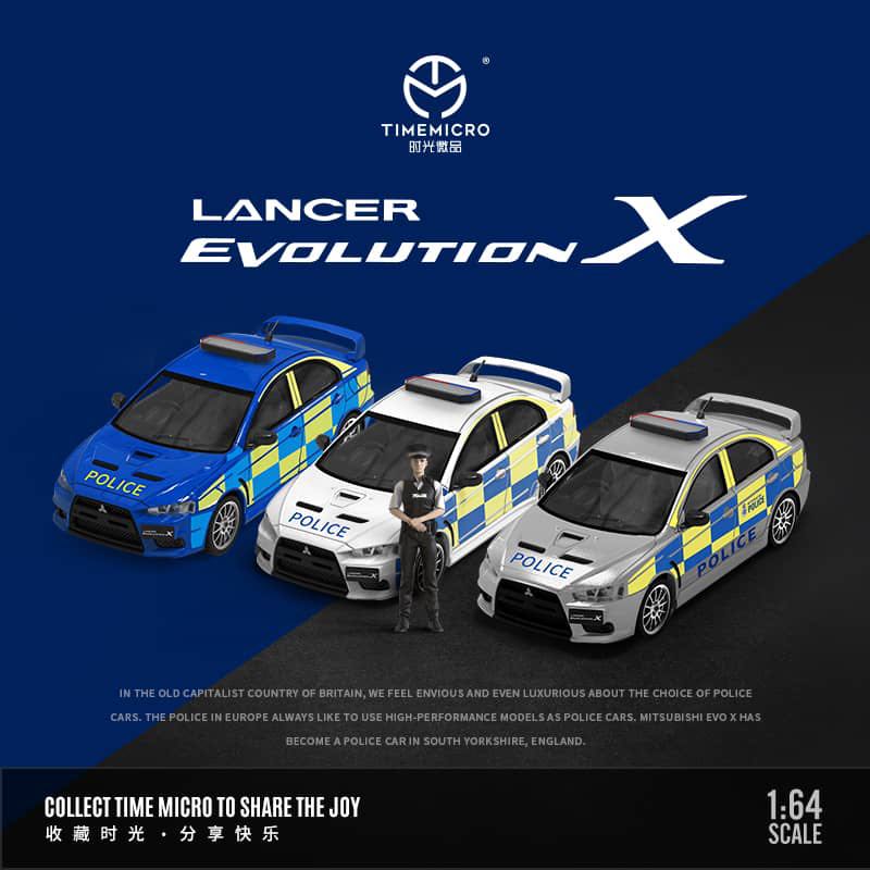 預訂 pre-order**** Time Micro TM 1:64合金模型 Mitsubishi Lancer Evolution EVO X 10代，UK Police英國警車, 預購 ...