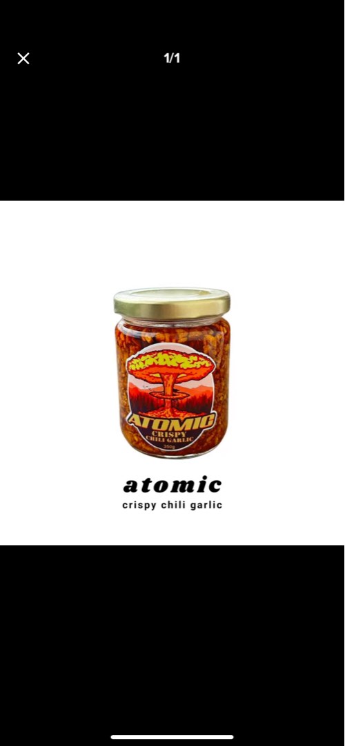 ATOMIC Crispy Chili Garlic, Food & Drinks, Spice & Seasoning on Carousell