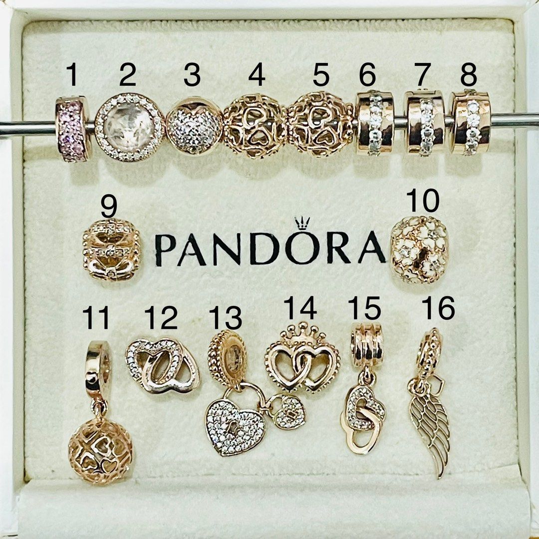 Authentic Pandora Rose Charms, Women's Fashion, Jewelry & Organisers ...