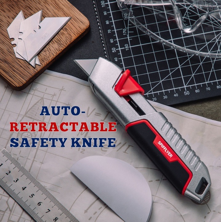 AUTO RETRACTABLE UTILITY SAFETY KNIFE/ SAFETY PENKNIFE/ AUTO NT CUTTER ...