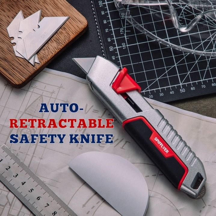 AUTO RETRACTABLE UTILITY SAFETY KNIFE/ SAFETY PENKNIFE/ AUTO NT CUTTER/ CARTON BOX CUTTER ...