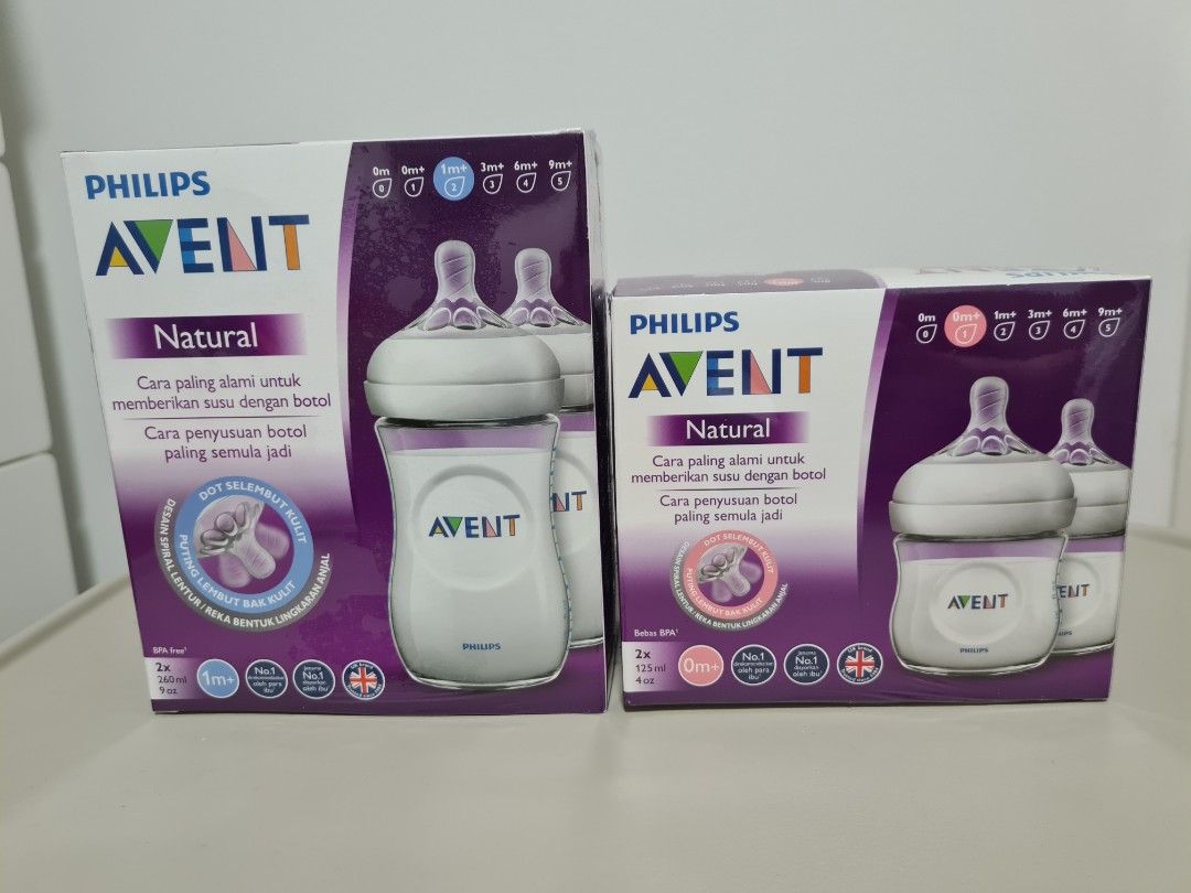 Philips Avent Milk Bottles (2 x 125ml and 2 x 260ml), Babies & Kids ...
