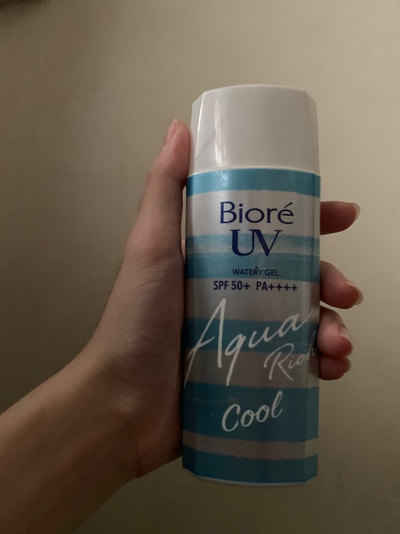 Biore uv watery gel aqua rich sunscreen spf50+, Beauty & Personal Care ...