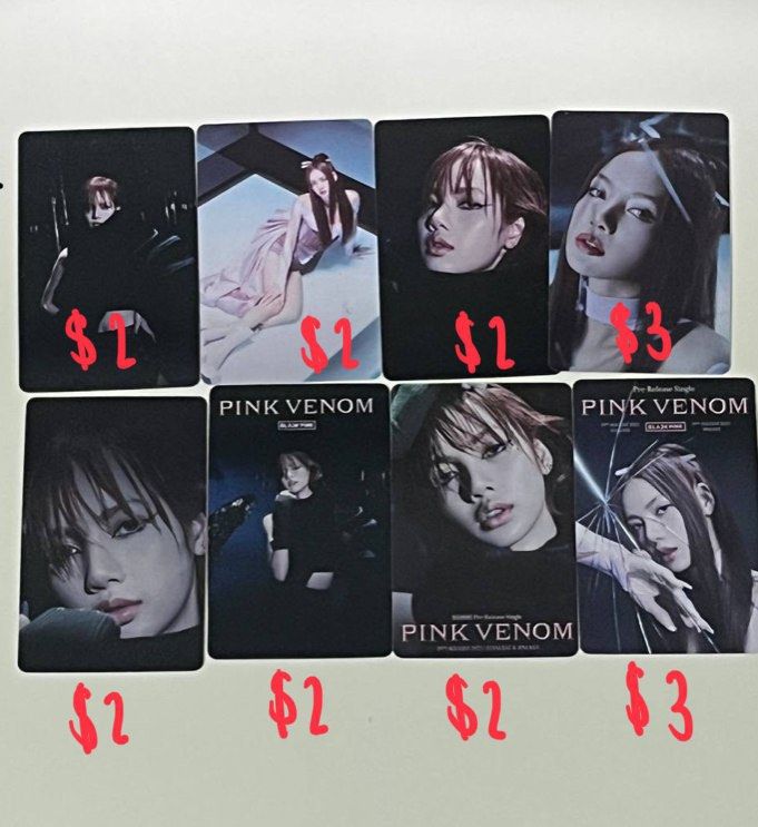 blackpink Lisa (pink venom) photo cards, Hobbies & Toys, Memorabilia ...