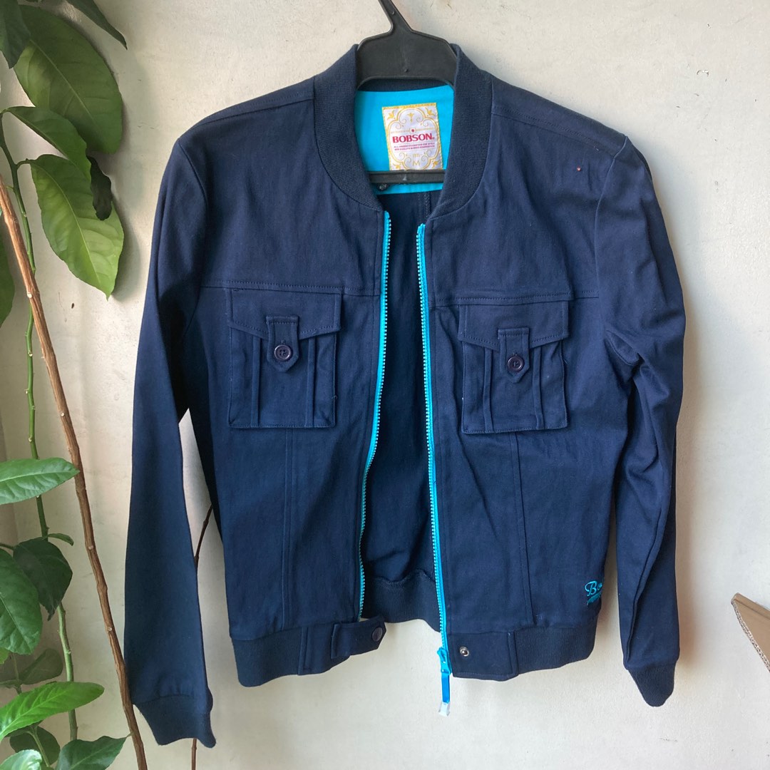 Bobson Bomber Jacket Navy Blue, Women's Fashion, Coats, Jackets and ...