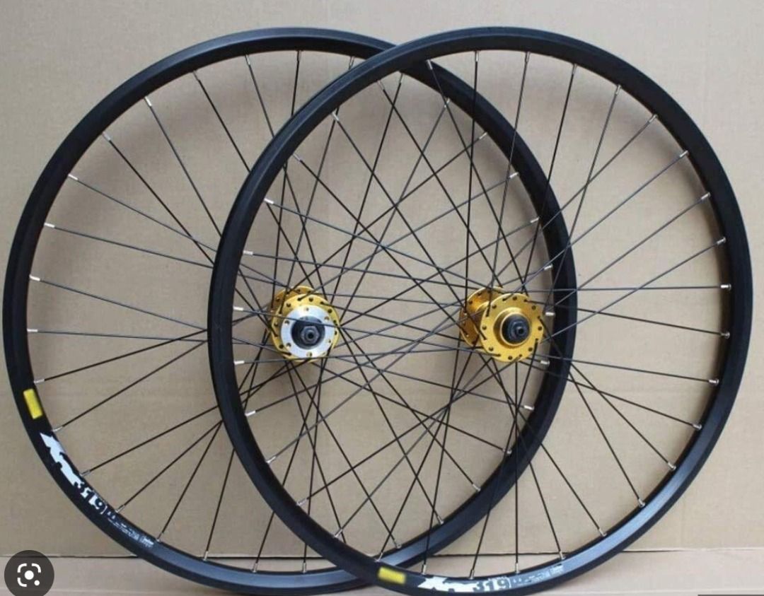 Brand New 24inch Bicycle wheel set, red hubs, quick release, disc ...