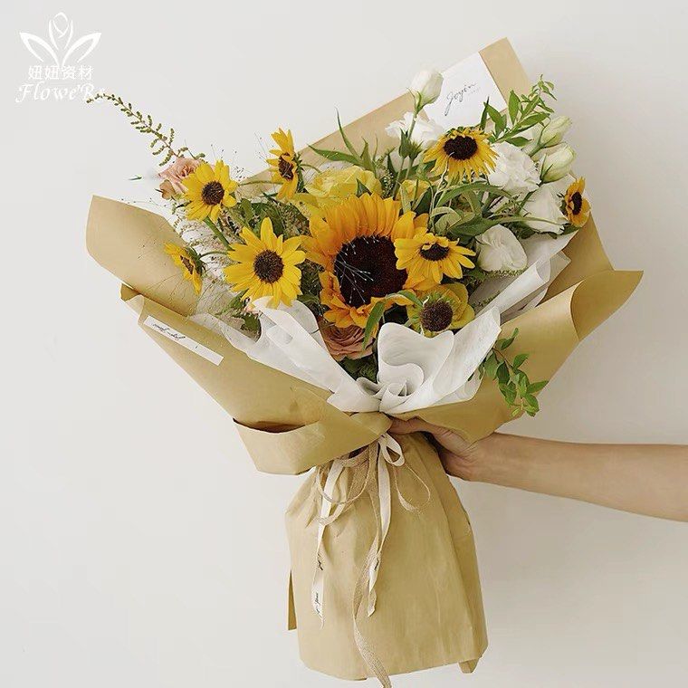 Brown kraft paper | gift wrapper | flower bouquet wrapping | large ...