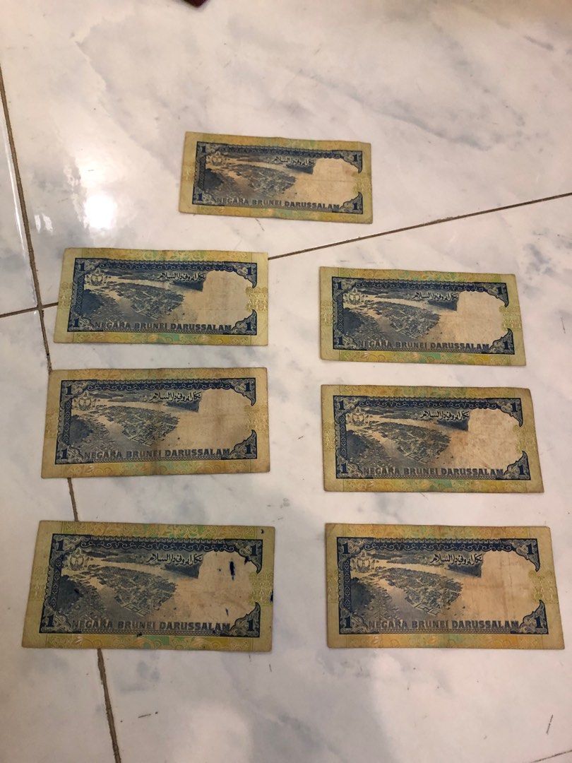 BRUNEI Old Notes $1(7pc), Hobbies & Toys, Memorabilia & Collectibles ...