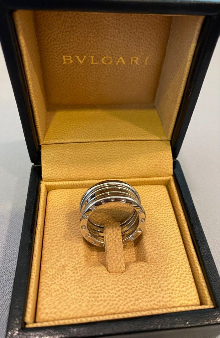 Bvlgari BZero1 Ring size 53 White Gold, Luxury, Accessories on Carousell