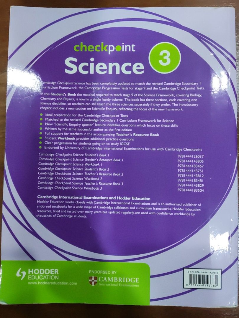 Cambridge Checkpoint Science Student's Book, Hobbies & Toys, Books ...