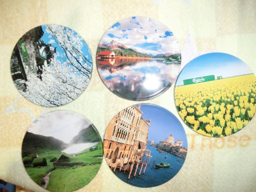 Carlsberg Cup Coaster/Alas Cawan 5 Pieces, Furniture & Home Living ...