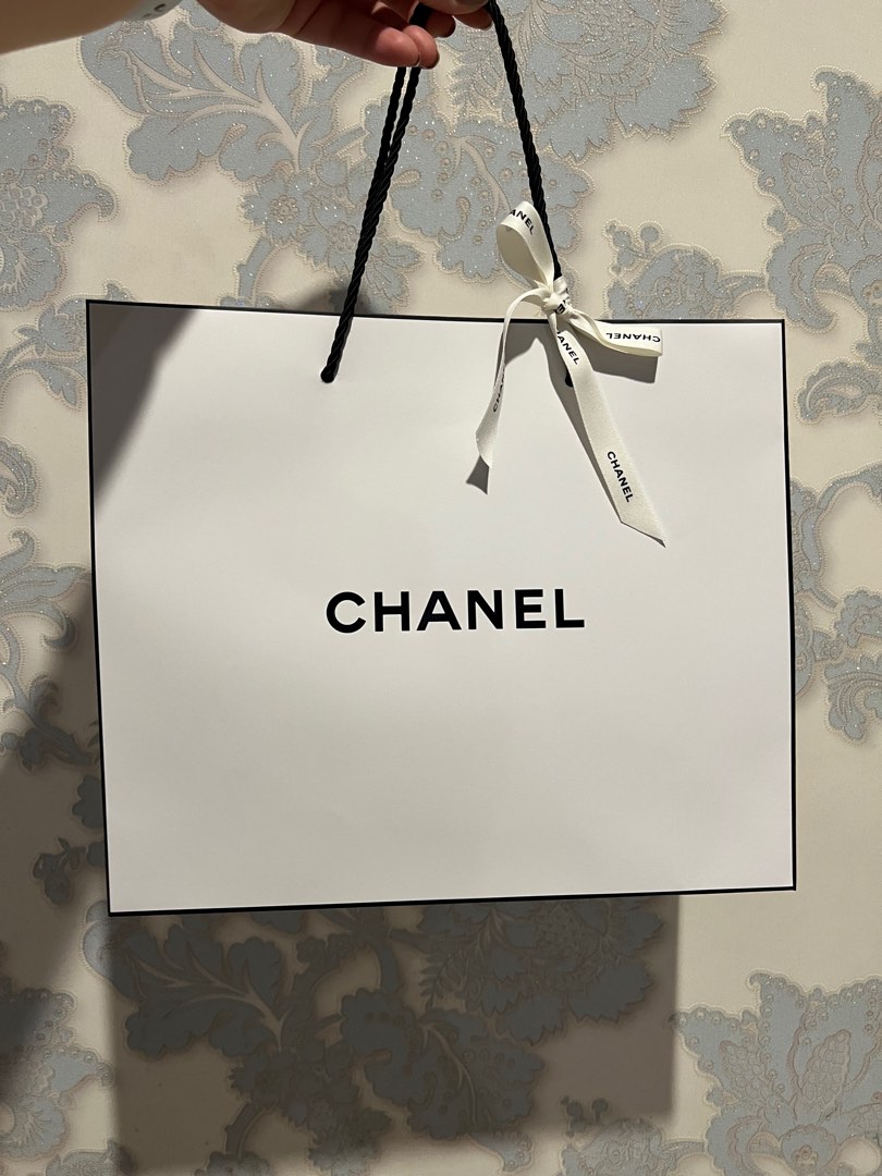 Chanel paper bag L size, Luxury, Bags & Wallets on Carousell