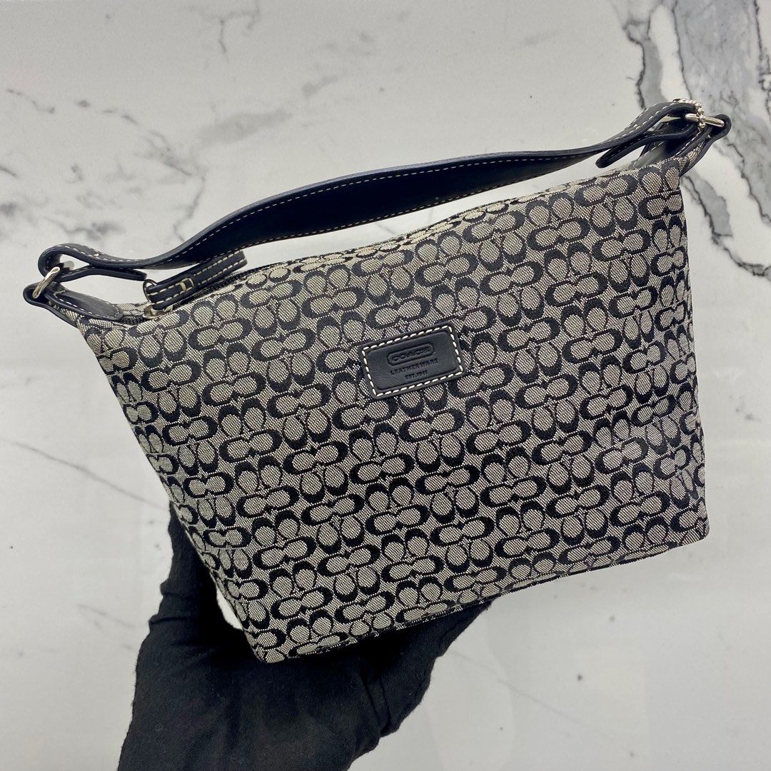 COACH CANVAS SIGNATURE HAND POUCH BAG 227012954 -, Women's Fashion ...