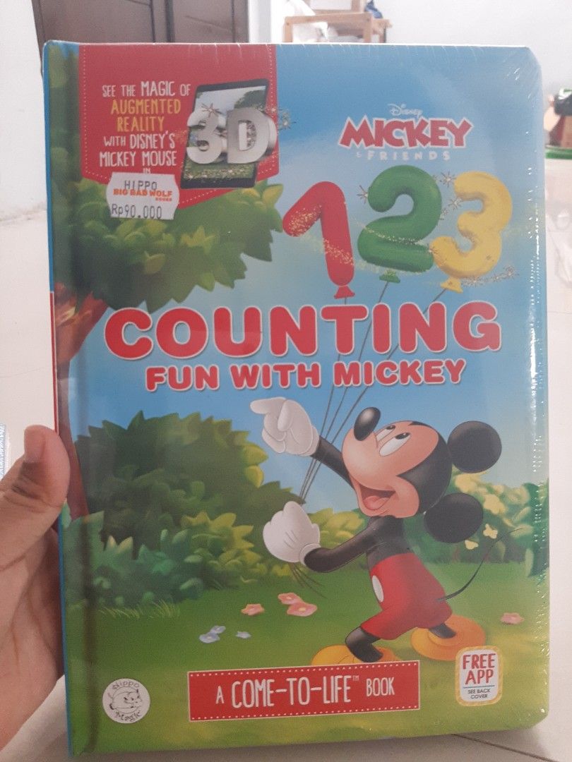 Counting with mickey, Buku & Alat Tulis, Buku Anak-Anak di Carousell