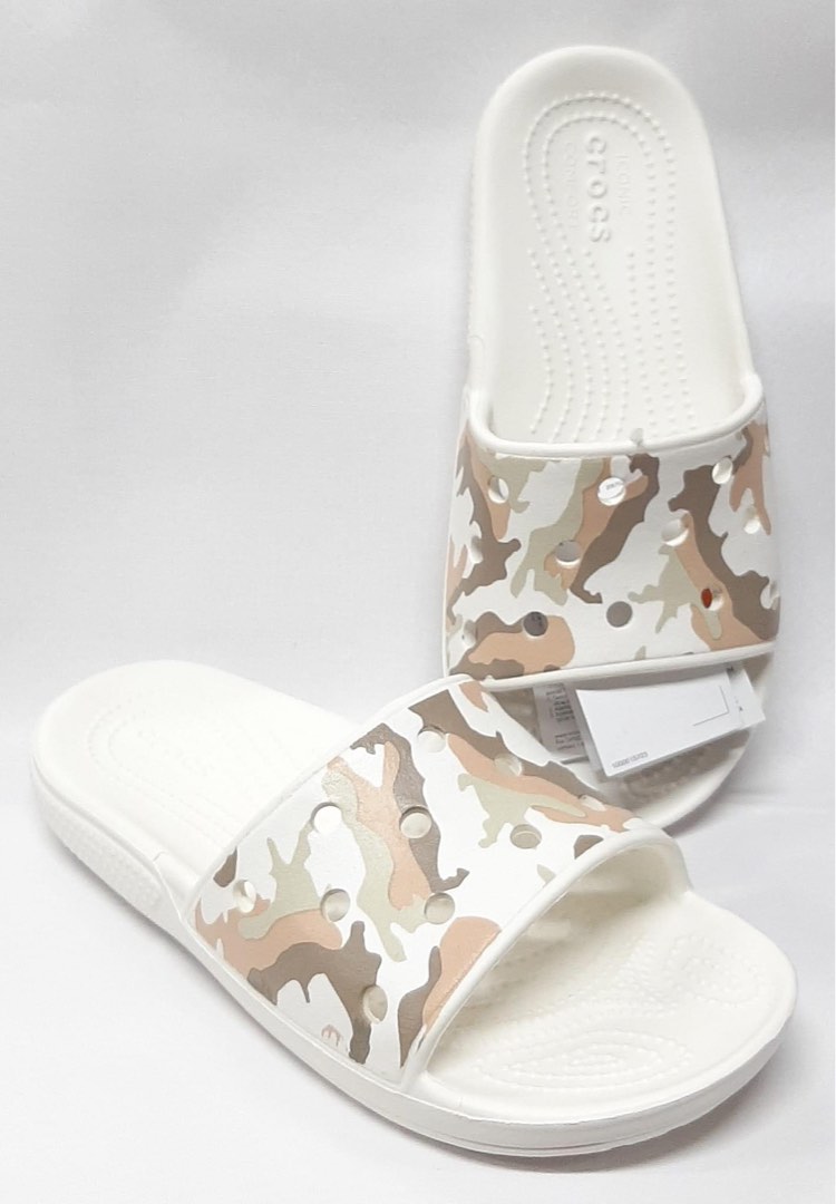 CROCS SLIDE CAMOUFLAGE FOR UNISEX WITH ECOBAG, Women's Fashion ...