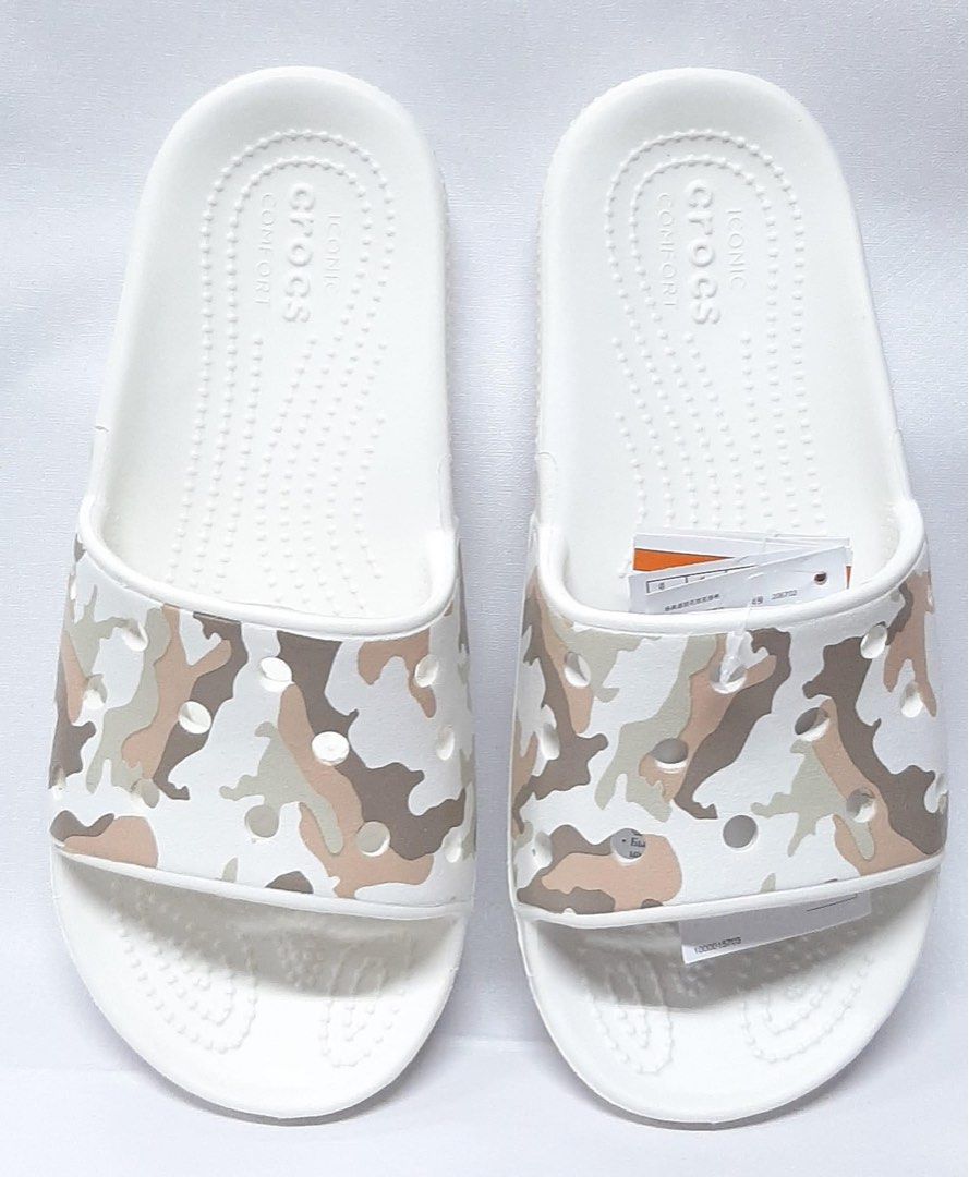 CROCS SLIDE CAMOUFLAGE FOR UNISEX WITH ECOBAG, Women's Fashion ...