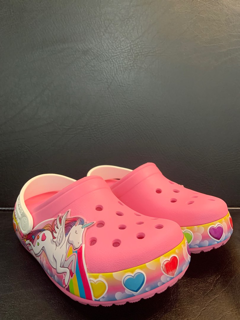 Crocs Unicorn Lights Clog - 20.8cm, Babies & Kids, Babies & Kids ...
