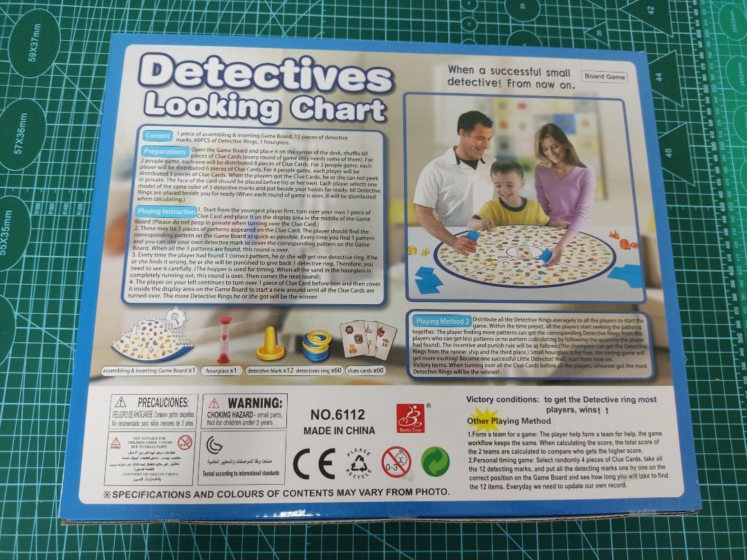 Detectives Looking Chart, Hobbies & Toys, Toys & Games on Carousell