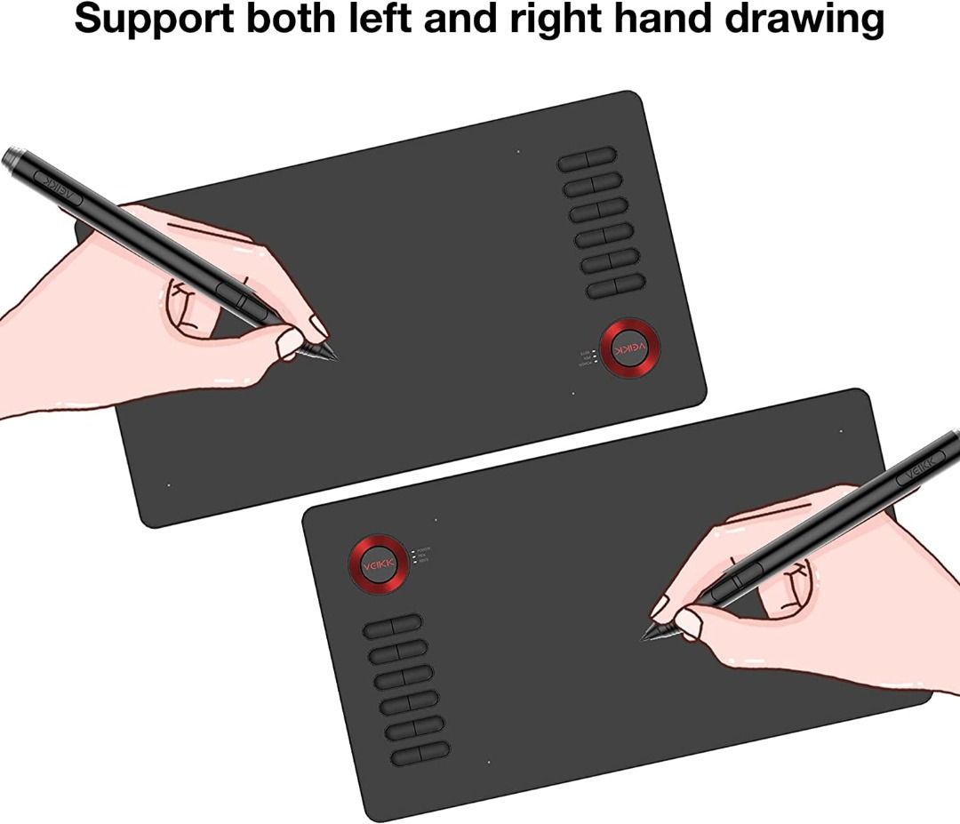 Digital Graphics Drawing Tablet, 12 Buttons, Android Mac OS and Windows ...
