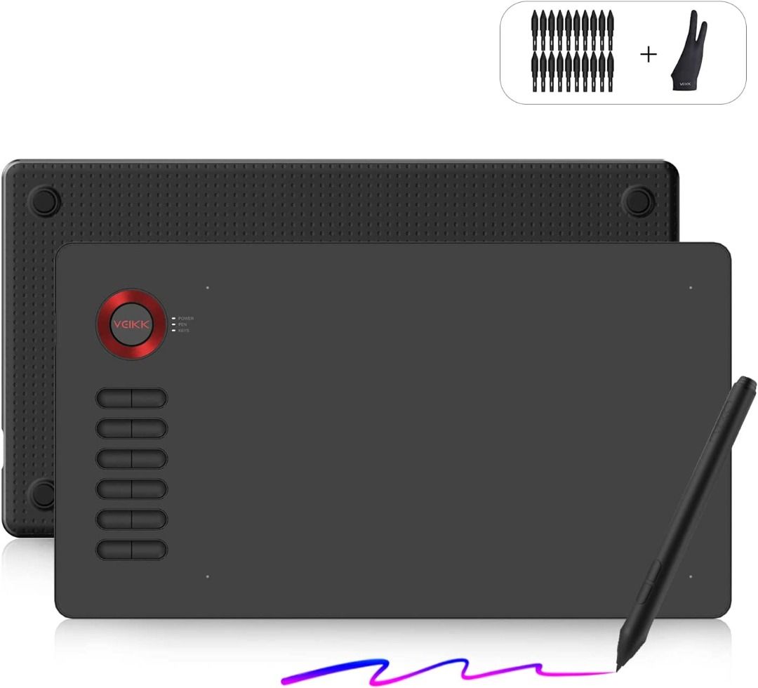 Digital Graphics Drawing Tablet, 12 Buttons, Android Mac OS and Windows ...