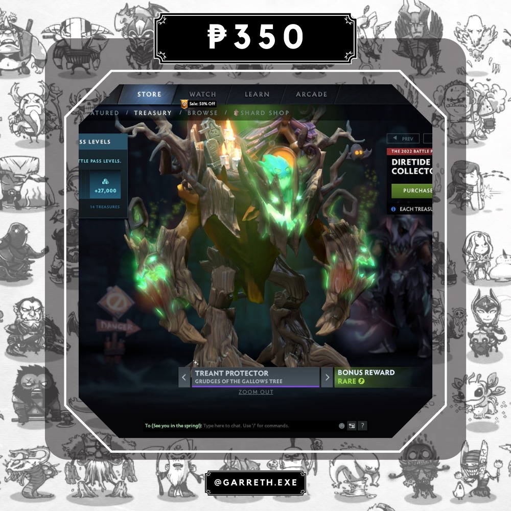 [DOTA] Diretide 2022 Collector's Cache II - Treant Protector (rare), Video Gaming, Gaming ...