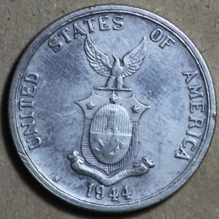 ERROR Coin Philippines USPI 1944S 50 Centavo Silvercoin, Hobbies & Toys ...