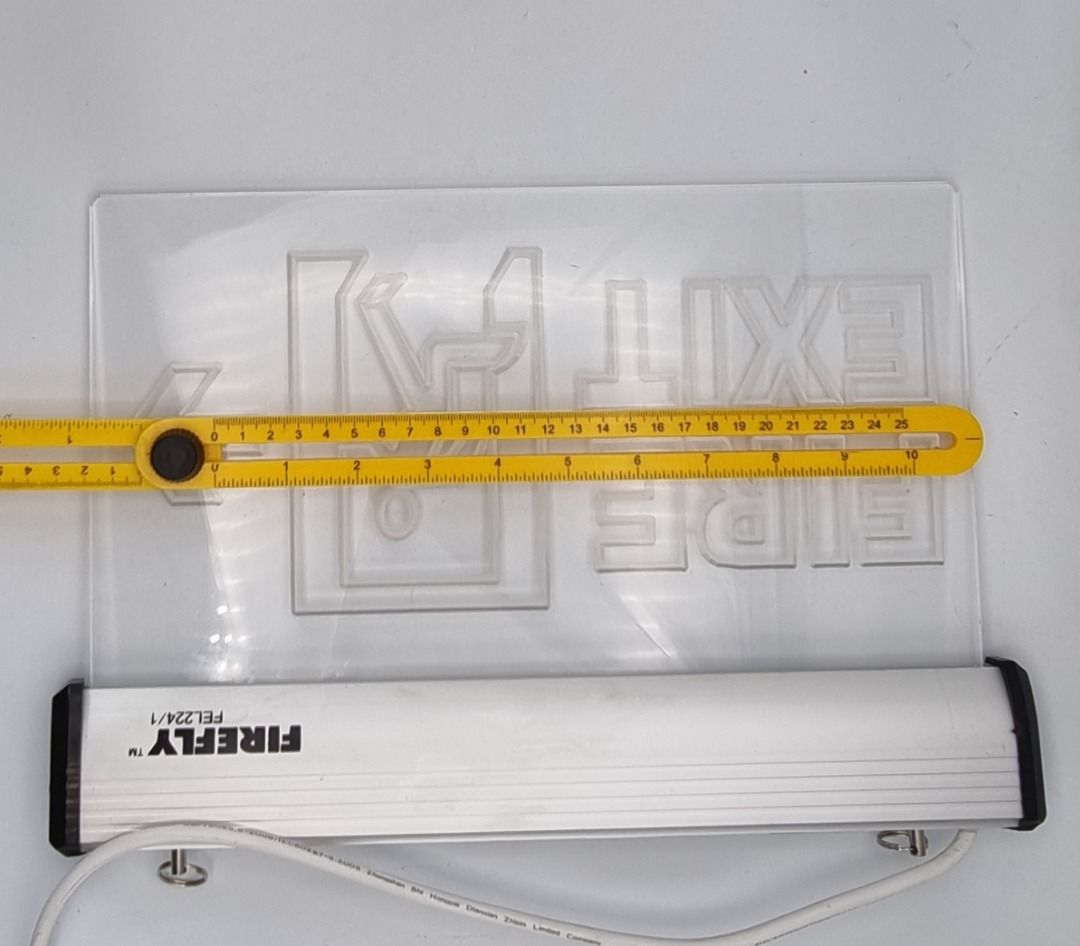 FIREFLY LED Backlit Fire Exit Signage Electric Illuminated Single Face ...