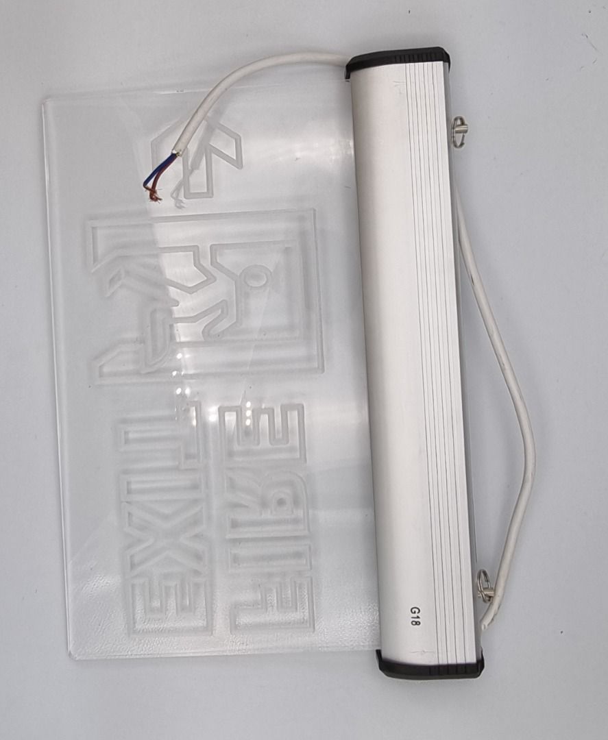 FIREFLY LED Backlit Fire Exit Signage Electric Illuminated Single Face ...