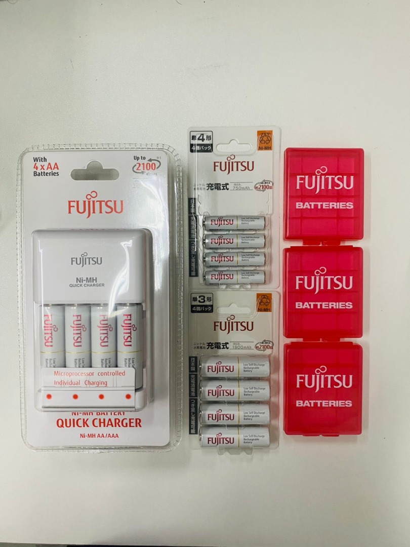 Fujitsu Quick Smart Individual Charger Standard 4Cells AA/AAA ...