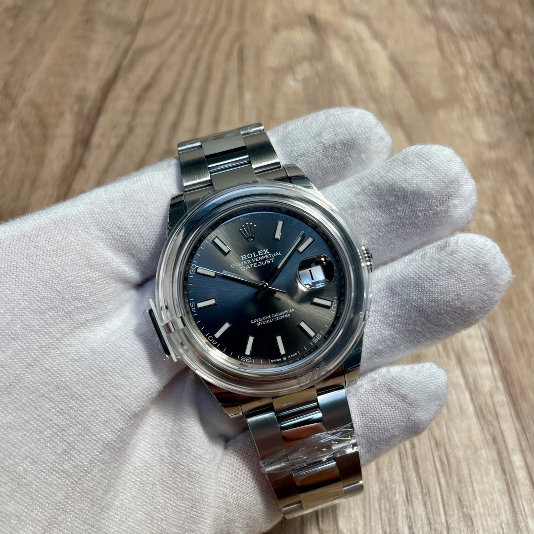 [Full Sticker] ROLEX 41mm DATEJUST 126300 Rhodium Dial with Latest Cal ...