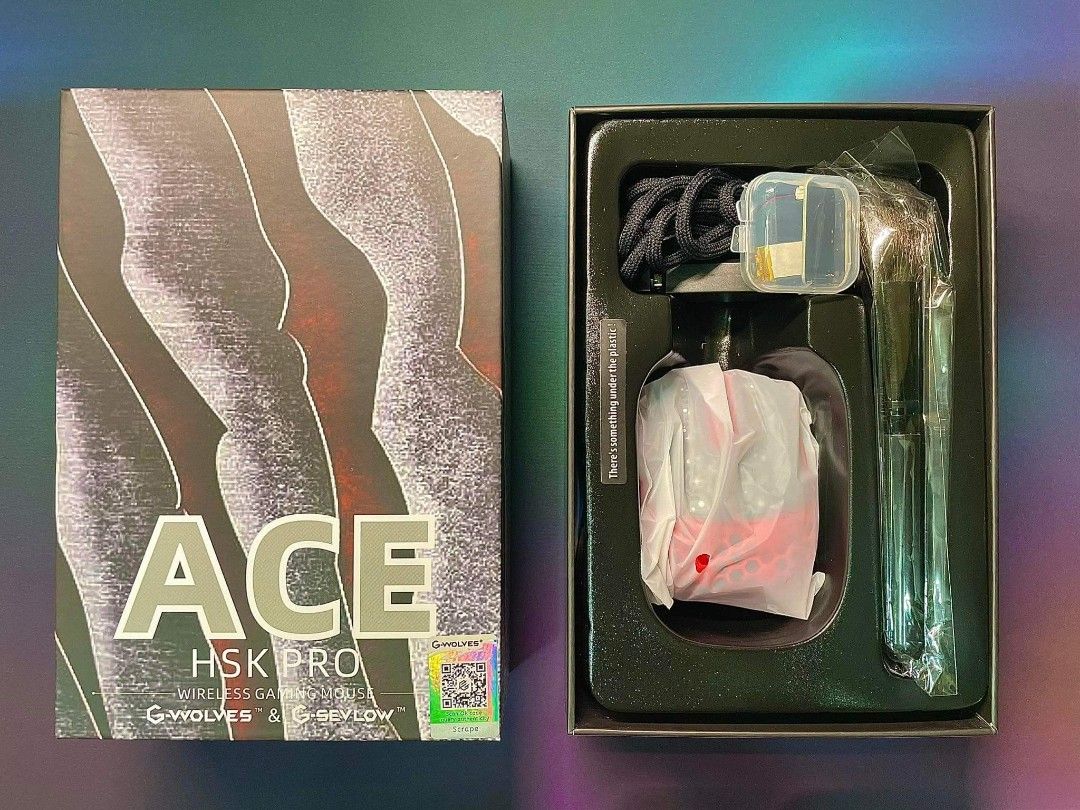 G Wolves HSK Pro Ace Red Wireless Mouse (25g Japanese Omrons ...