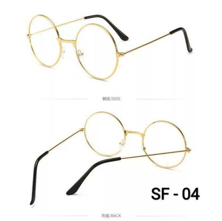Gold Frame Round Glasses Eyewear [FREE MAILING], Women's Fashion ...