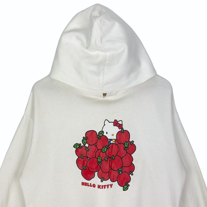 GU - VINTAGE HELLO KITTY WHITE HOODIE JACKET, Women's Fashion, Coats ...