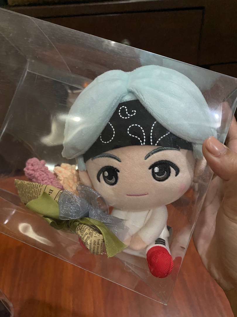 Ichiban Kuji Micdrop Suga Plushie- with flower boquet and casing ...