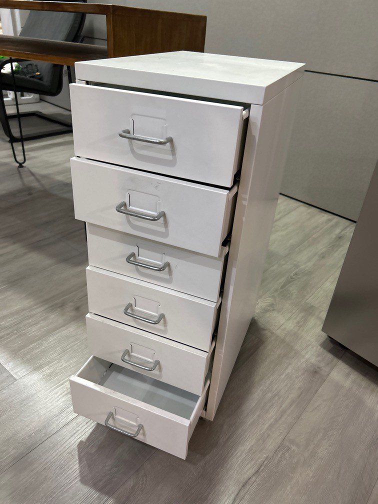 Ikea Helmer metal drawer with wheels, Furniture & Home Living ...